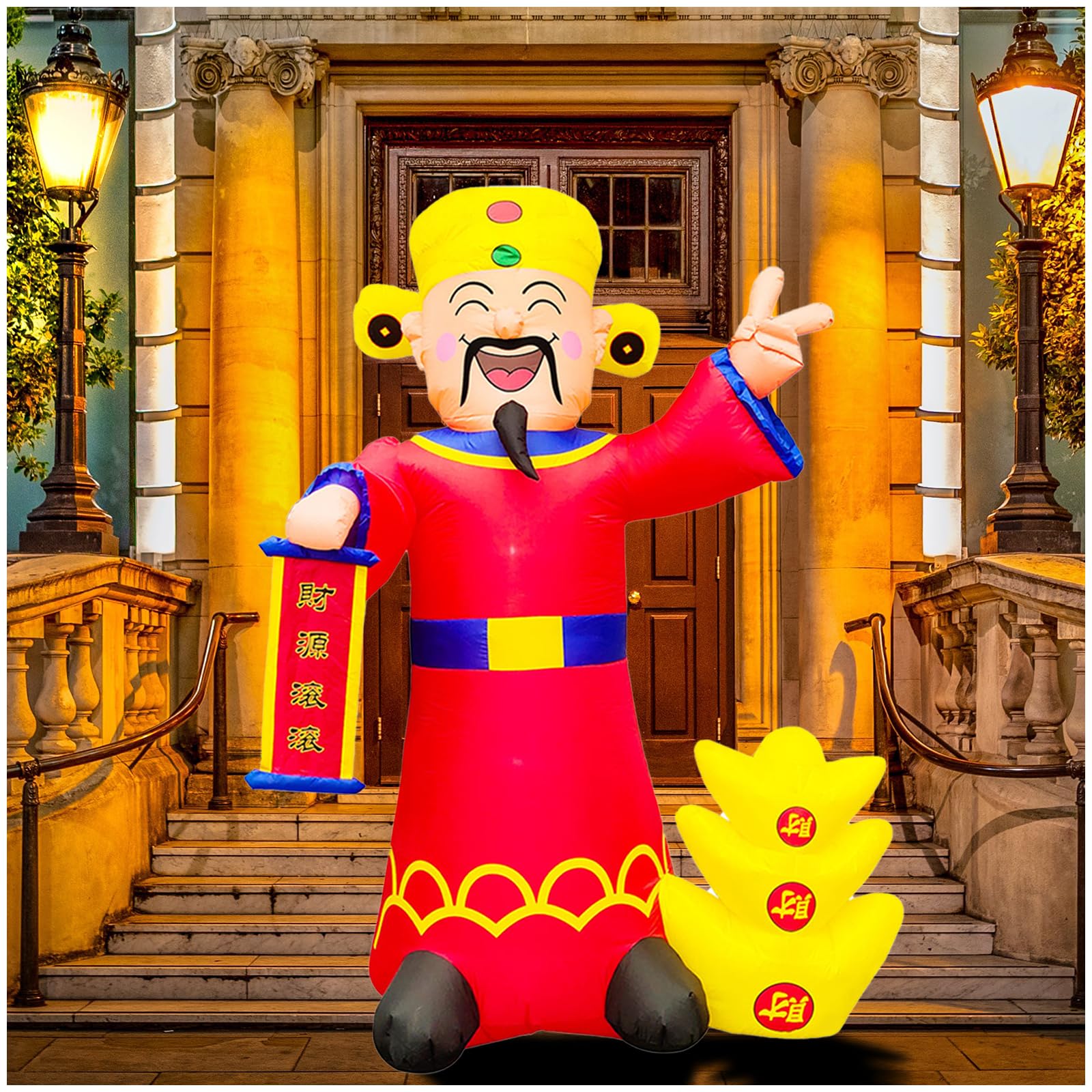 Amazon.com: 8 FT Chinese New Year Inflatables，God of Wealth ornament ...