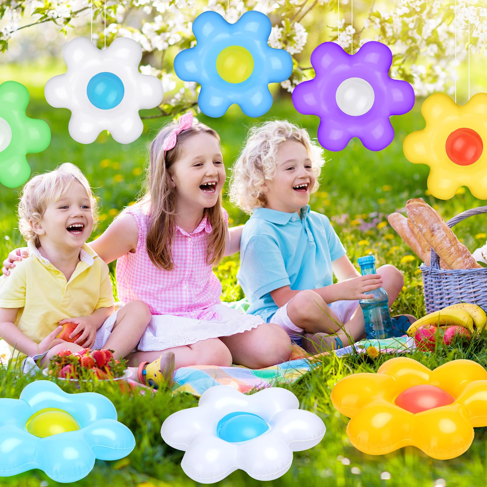 Snapklik.com : 12 Pcs Spring Inflatable Hanging Flowers Colorful ...