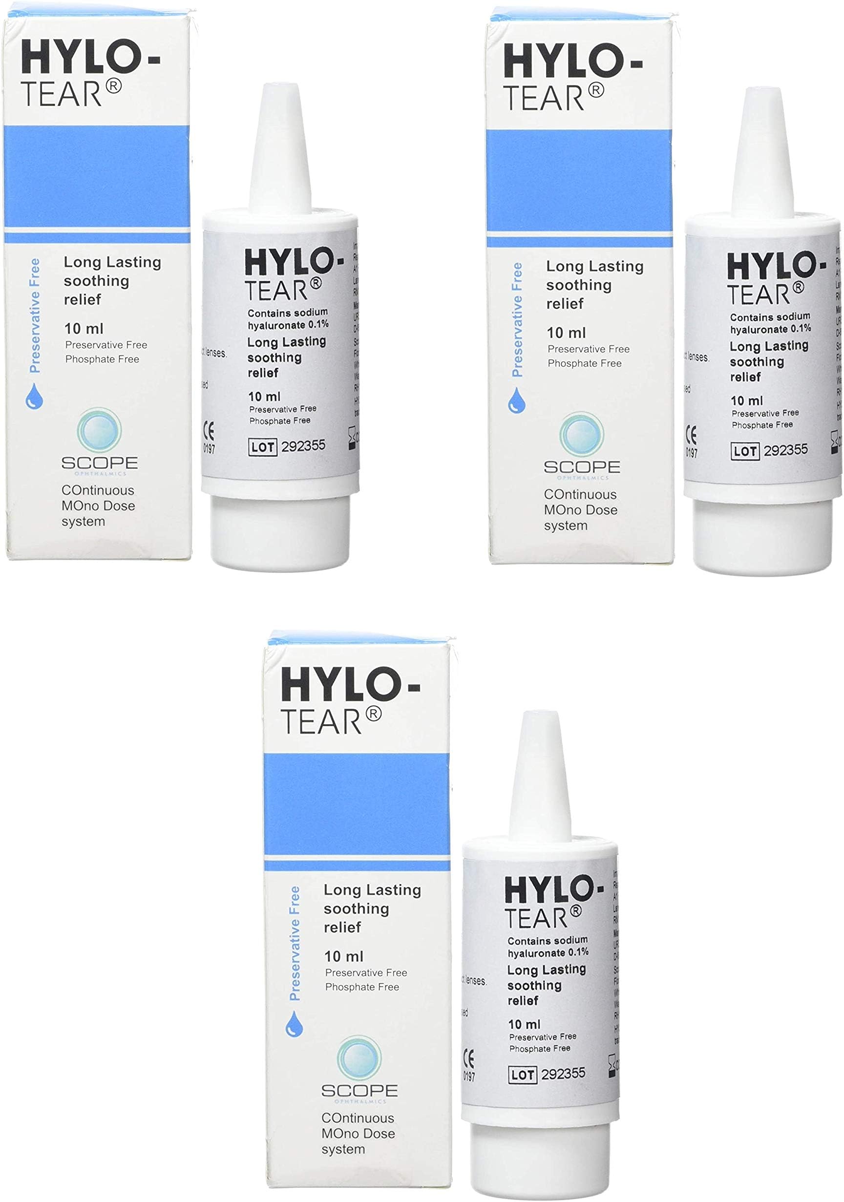 HYLO Tear - Triple Pack – Preservative Free Eyedrops – Sodium ...