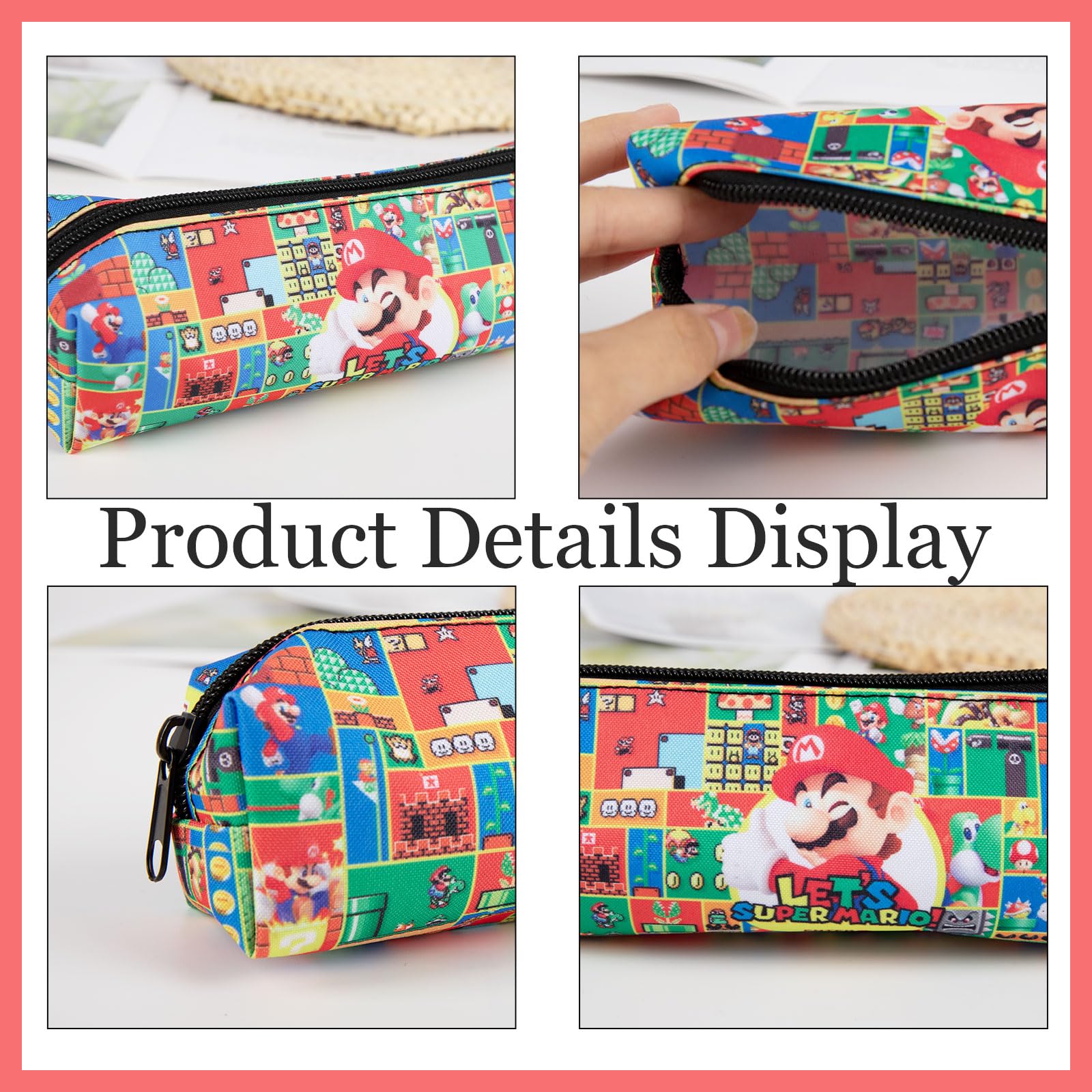 Snapklik.com : Cool Pencil Case - Red Pencil Pouch Gaming Kawaii Pencil ...