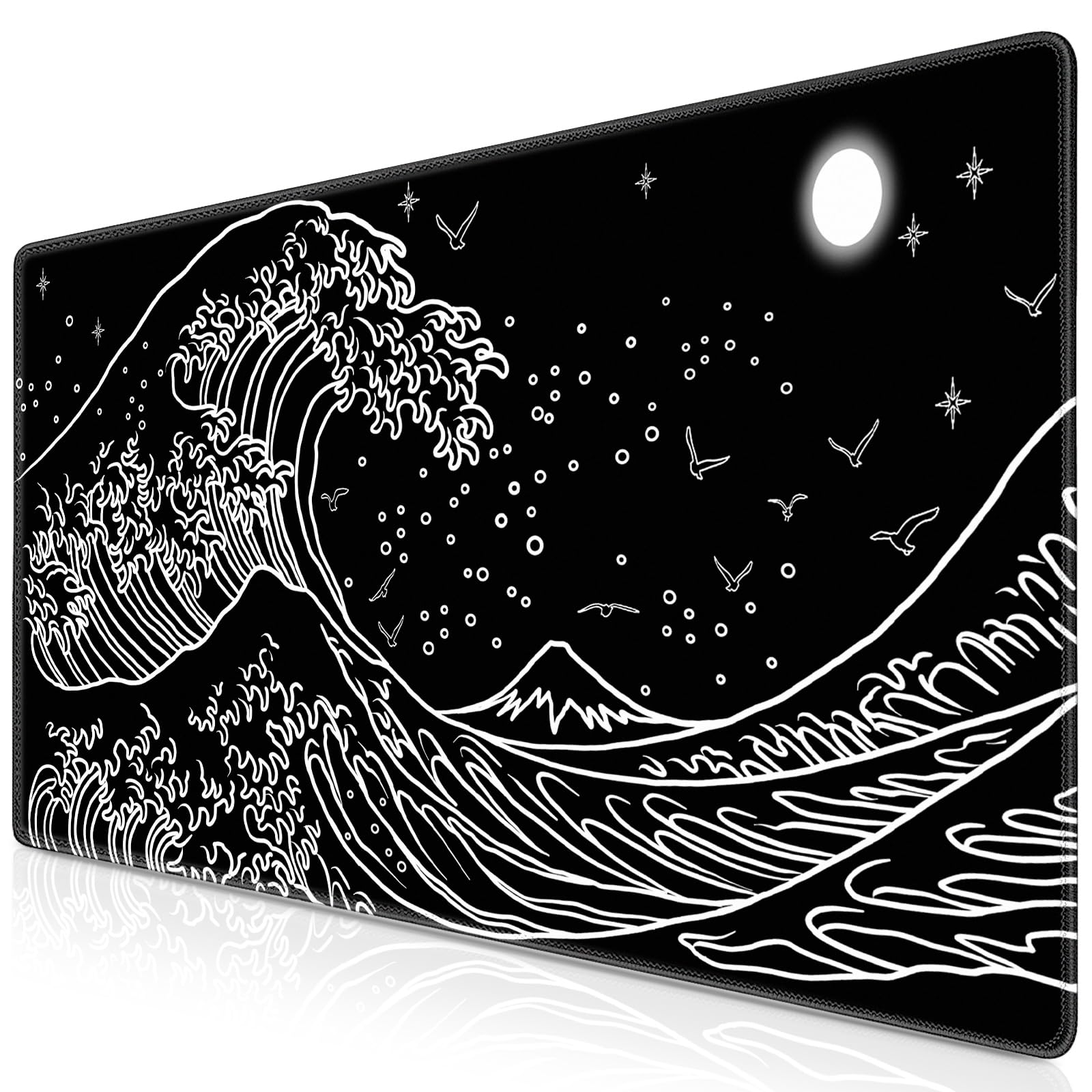 Amazon.com: Canjoy Gaming Mouse Pad, Japanese Sea Wave Mouse pad 35 ...