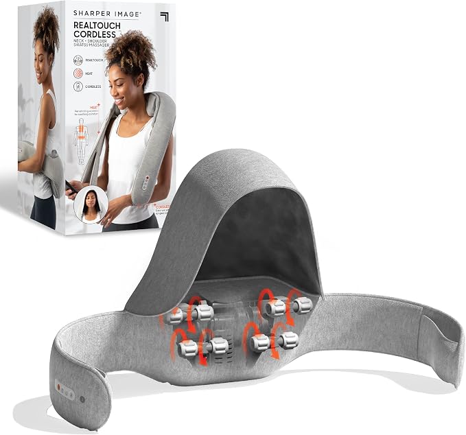 Amazon.com: SHARPER IMAGE Realtouch Cordless Neck + Shoulder Shiatsu ...