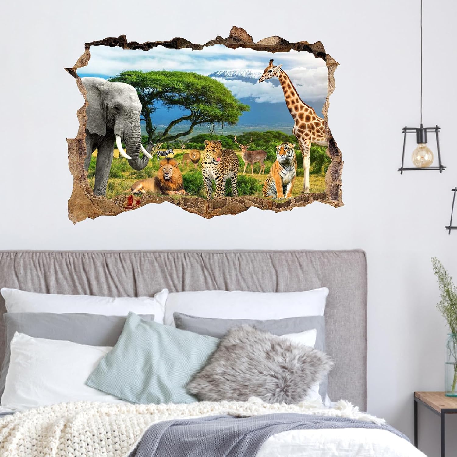 Amazon.com: Safari 3D Jungle Wall Decor - Animal Wall Stickers ...