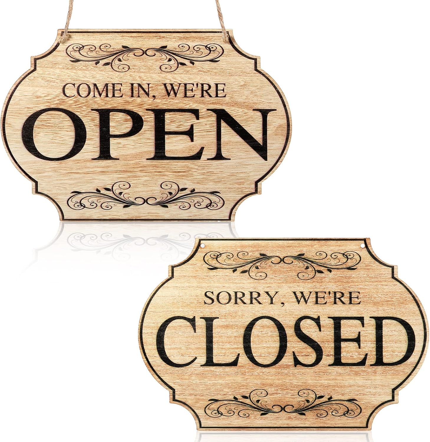 Amazon.com : Open and Closed Business Signs Sided Wooden Open Signs ...
