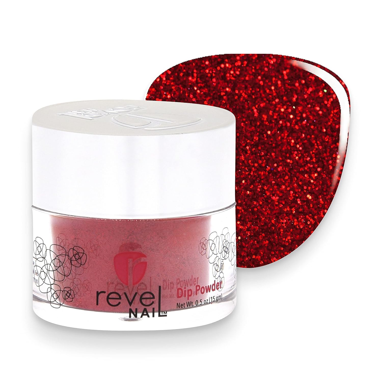 Amazon.com: Revel Nail Dip Powder - Red Glitter Powder Dip Nail Polish ...