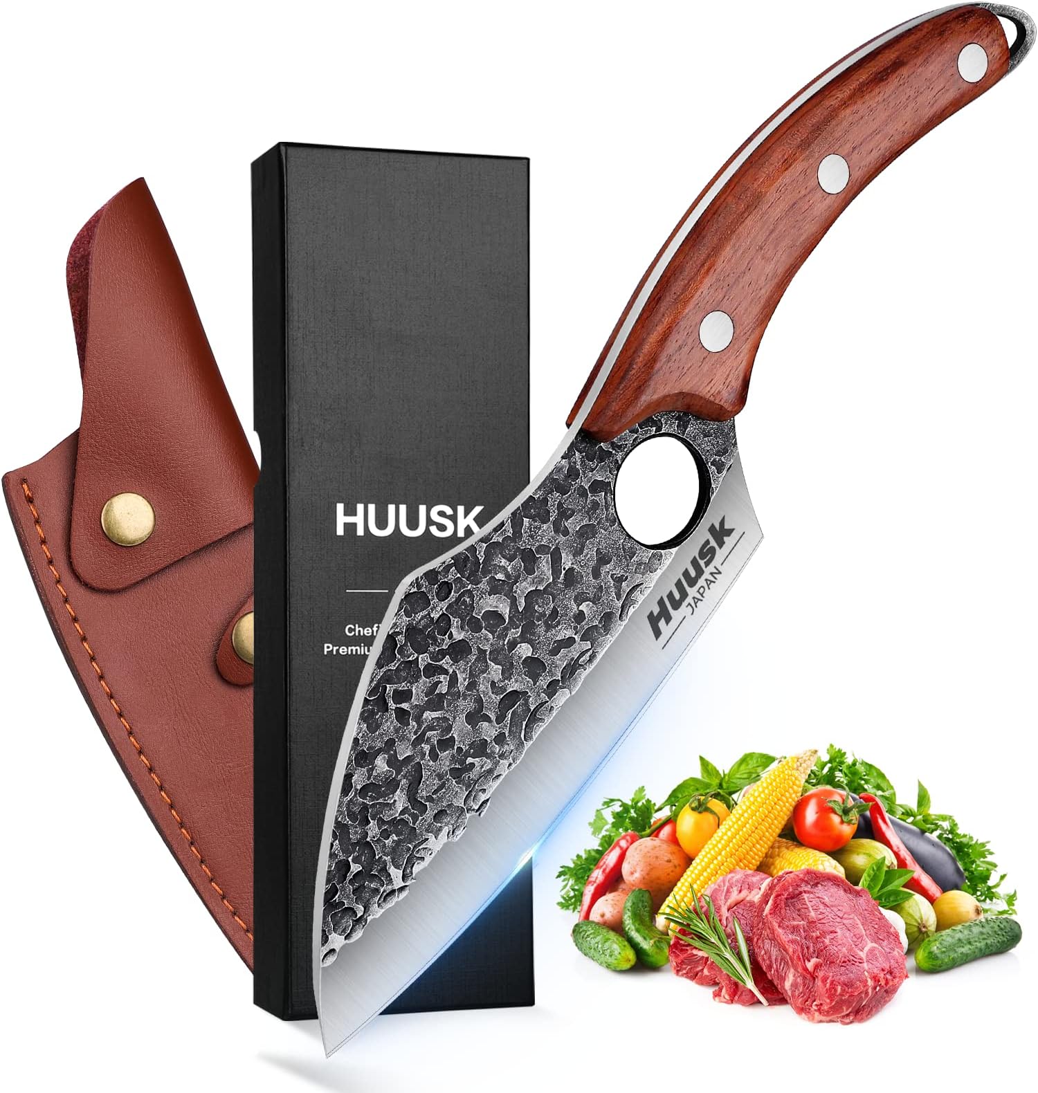 Amazon.com: Huusk Collectible Knives Bundle Meat Knife & Carved Meat ...