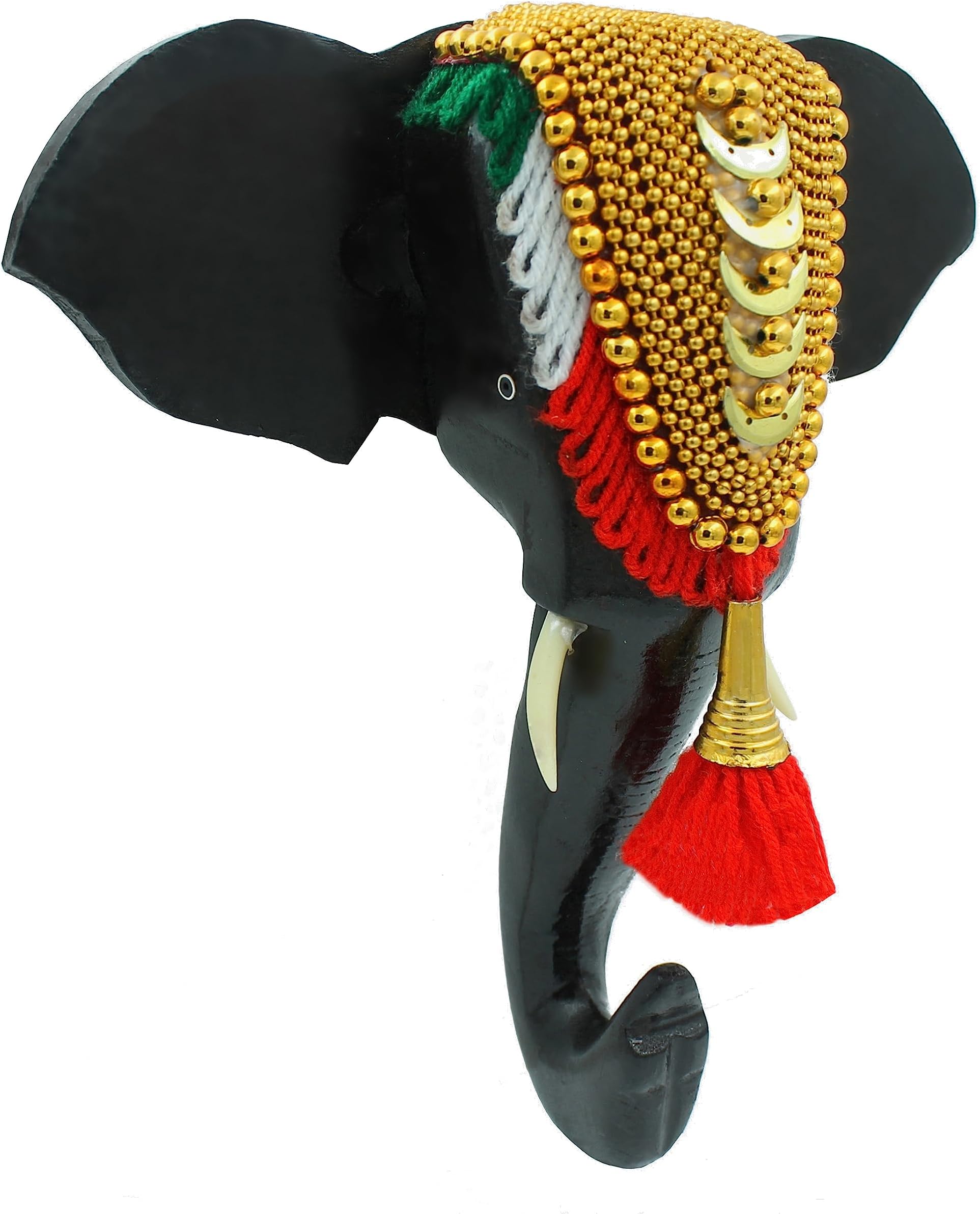 Buy JUSTCLICKINDIA Elephant Pooram Head - Wall Hanging (Nettipattam ...