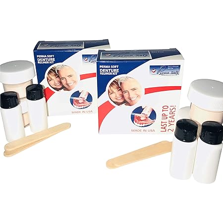 Amazon.com : Perma Soft Denture Reliner Kit - Relines 2 Denture Plates ...