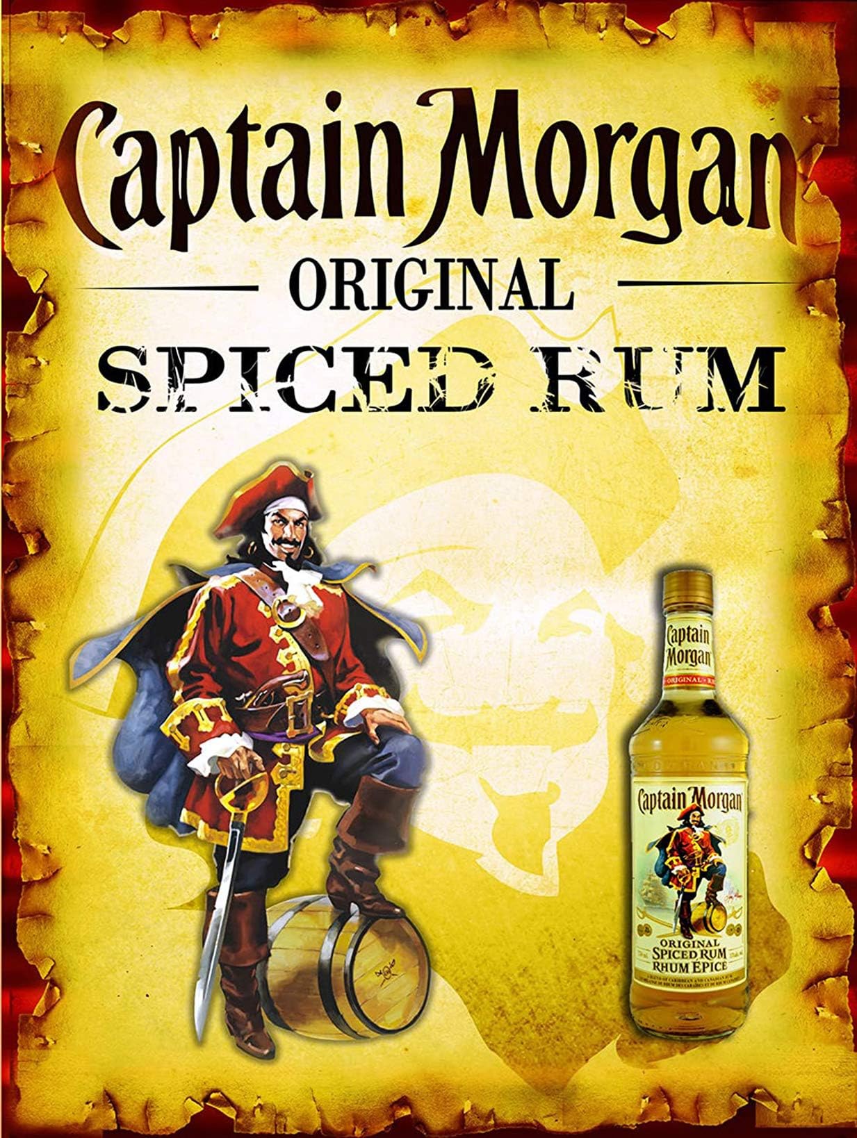 Captain Morgan Original spiced Rum Retro Metal Tin wall Sign/Plaque ...