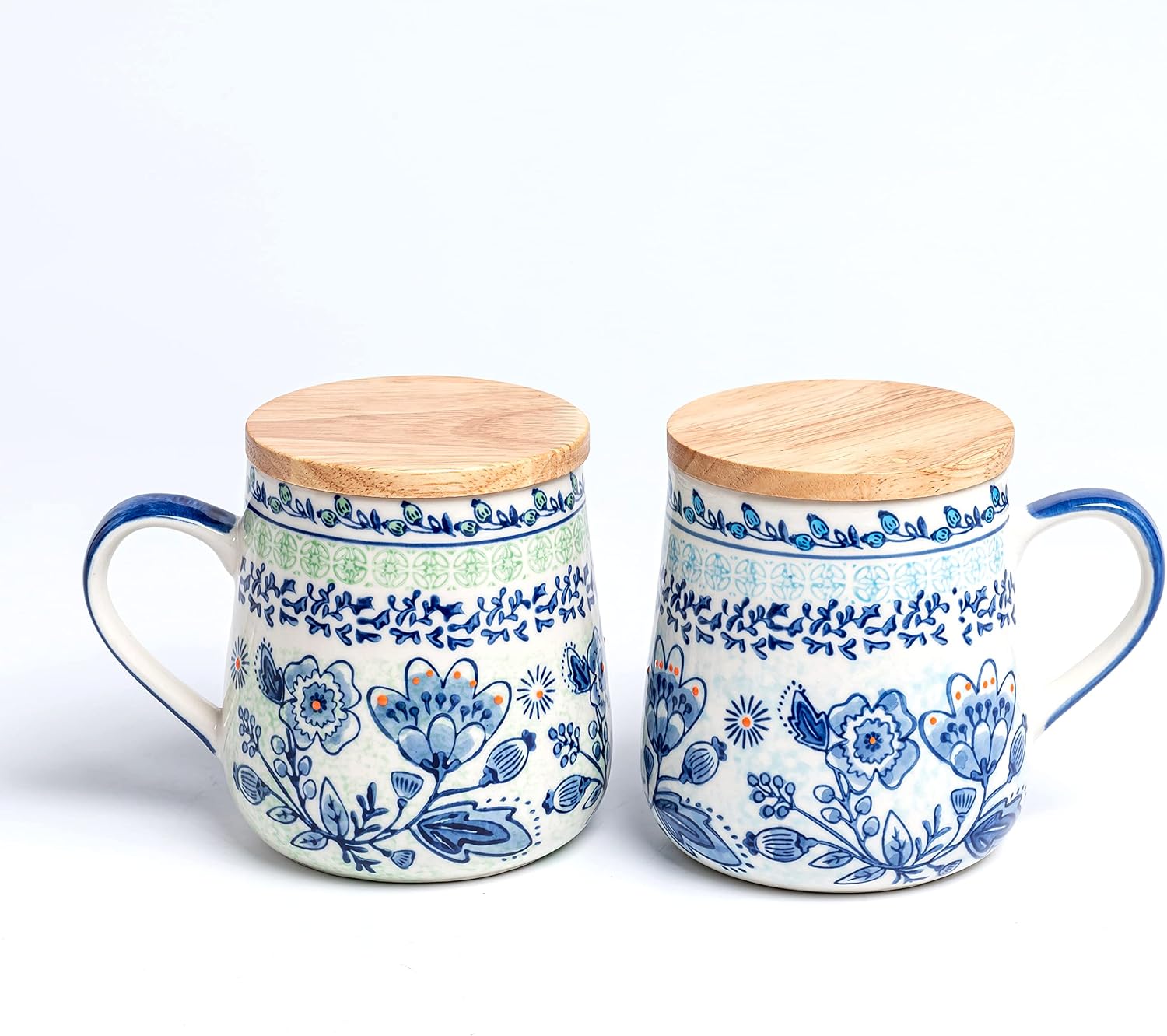 Amazon.com: ArtbyHannah Coffee Mug Set, 16.5 oz Ceramic Coffee Mugs Set ...