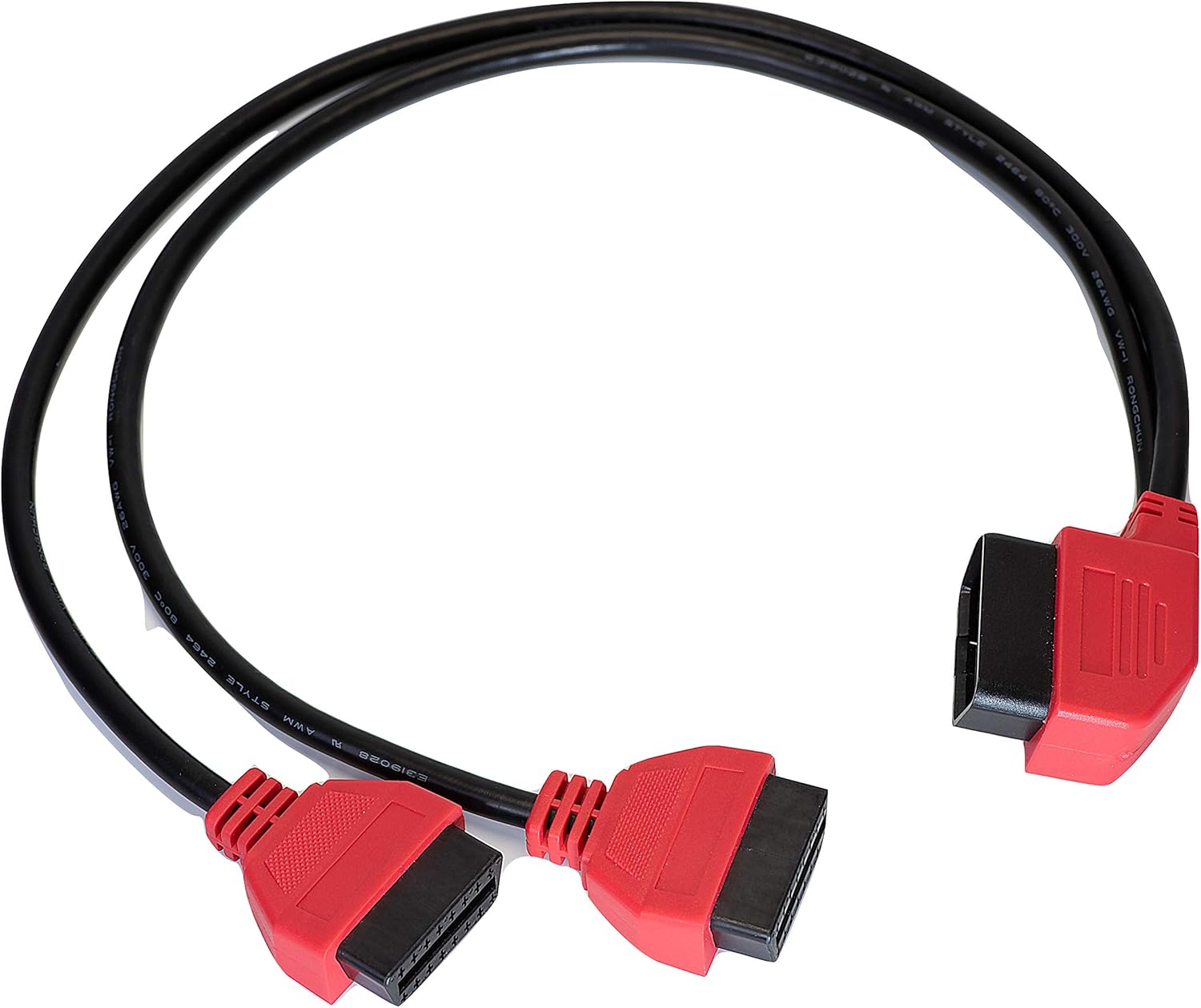 Amazon.com: IPAE Right Angle OBD2 Splitter Extension Cable OBD II 2 Y ...