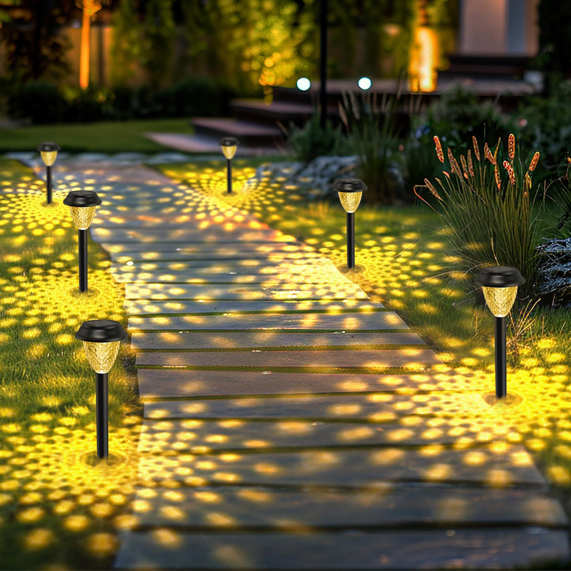Solpex 10 Pack Solar Lights Outdoor Garden, Unique LED Garden Solar ...