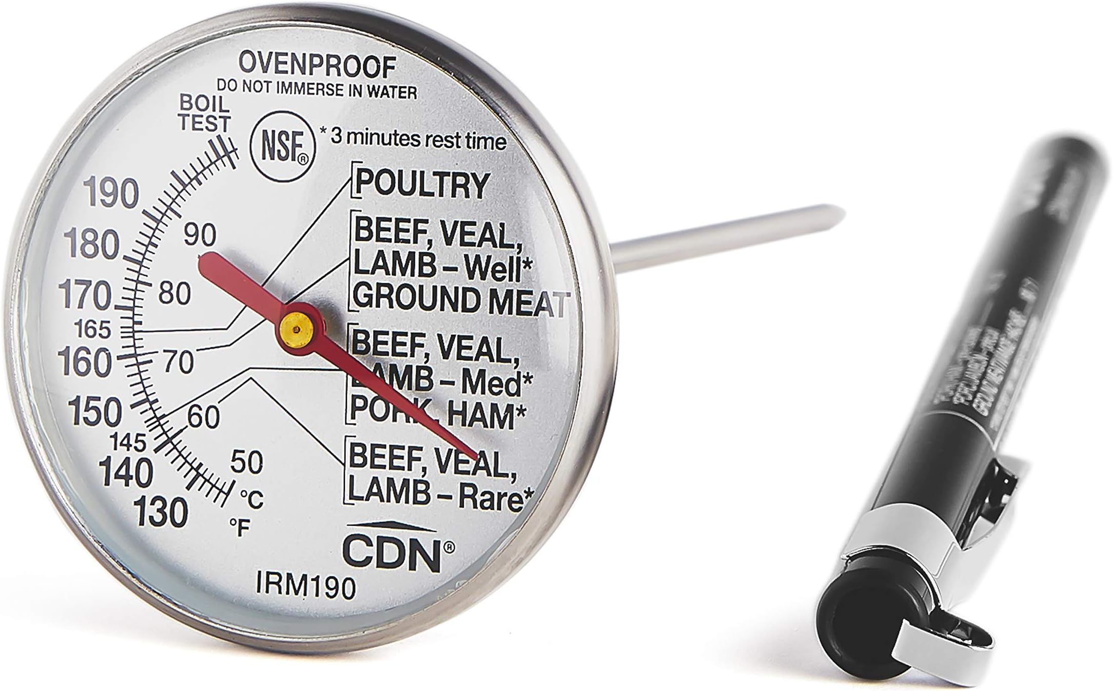 CDN Meat/Poultry Ovenproof Thermometer, 54 to 88 C : Amazon.co.uk: Home ...