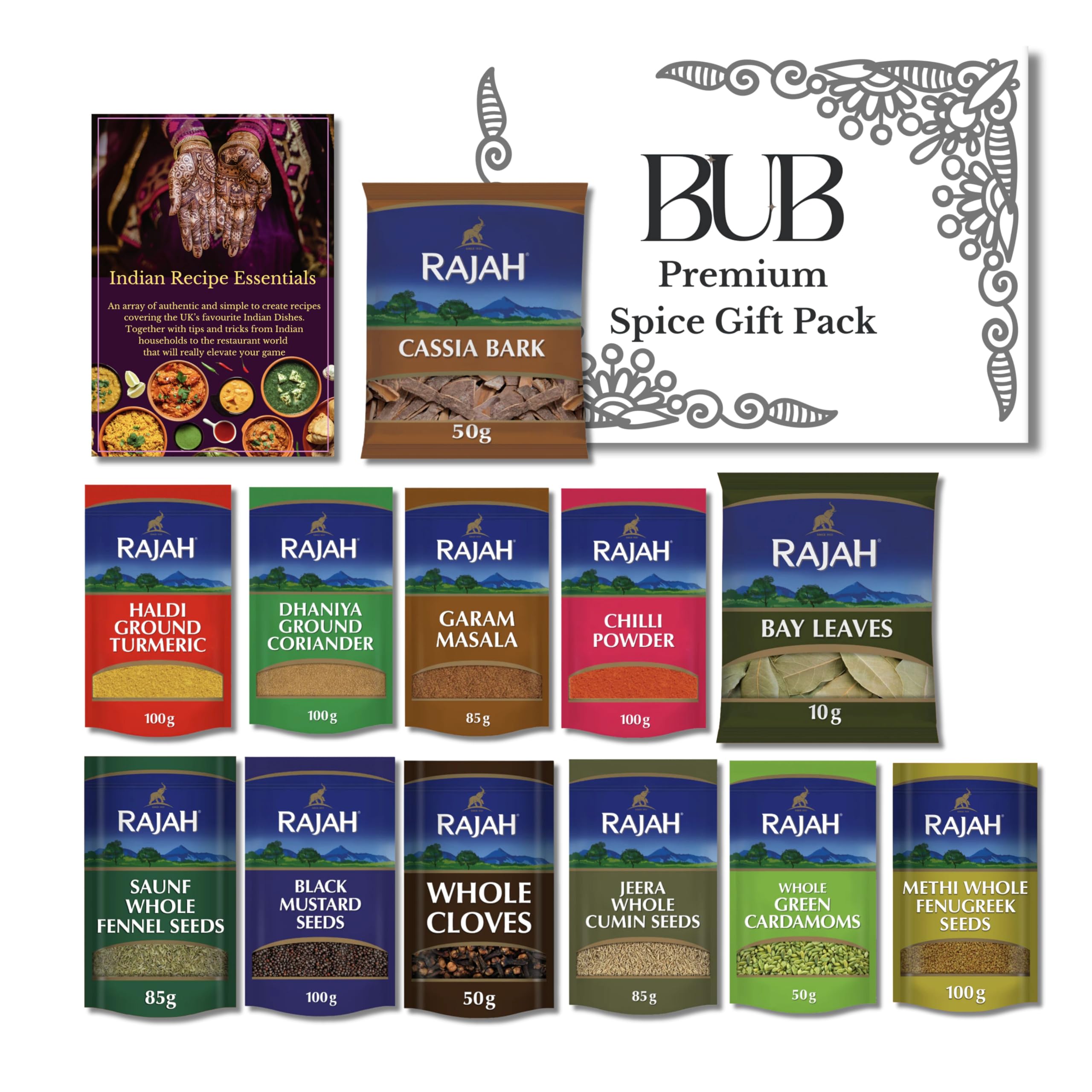 BUB Indian Spices for Cooking Gift Box & Curry Kit - Indian Essentials ...