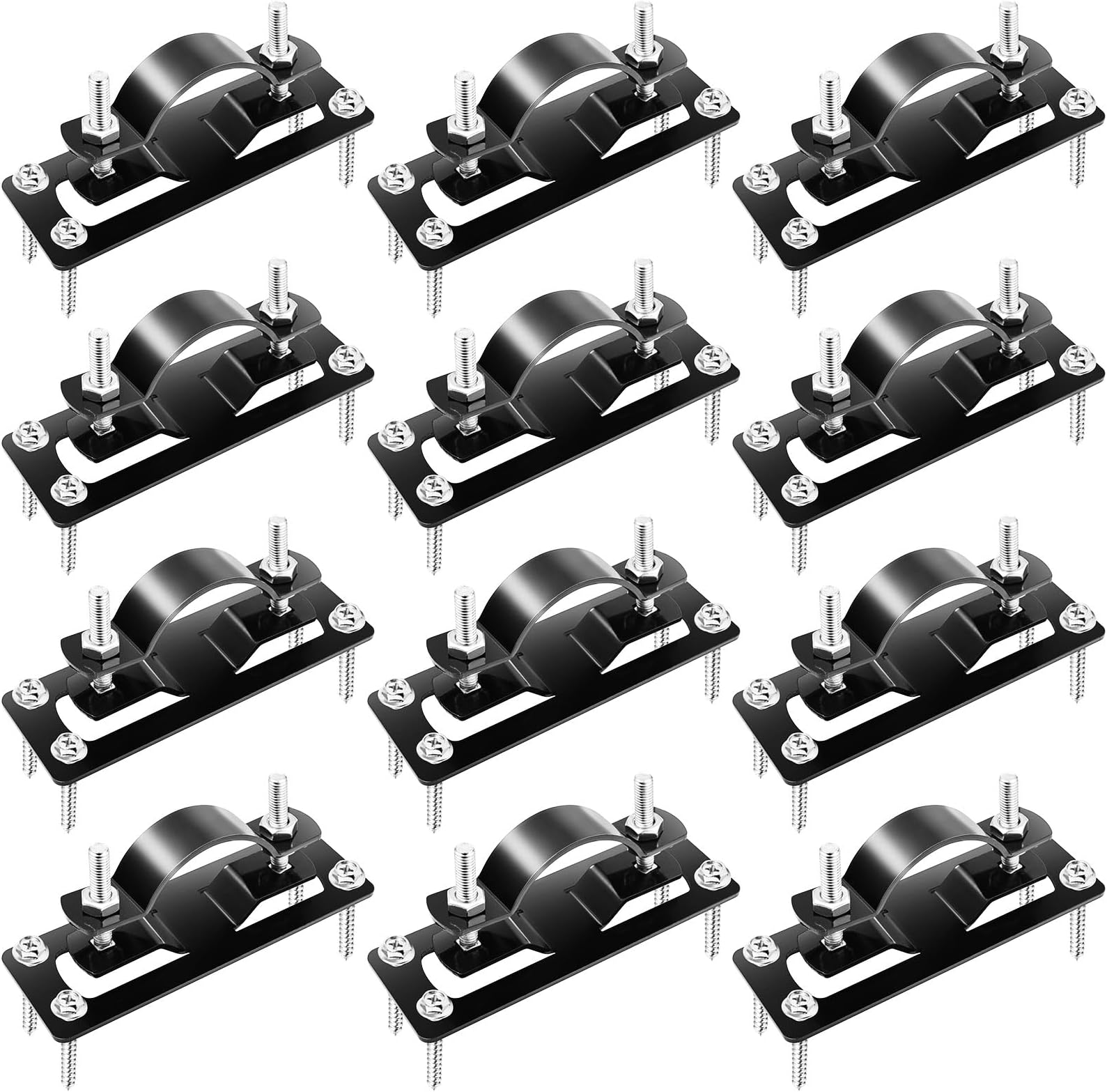 Chain Link Fence 1 5/8" [1 5/8" OD] x 6" Wood to Steel Post Adapters ...