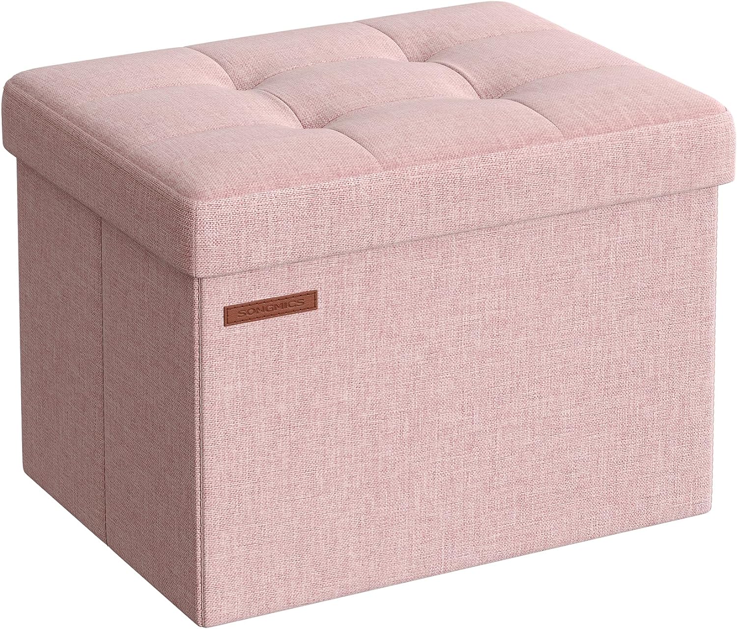 Amazon.com: SONGMICS Small Folding Storage Ottoman, Foot Rest Stool ...