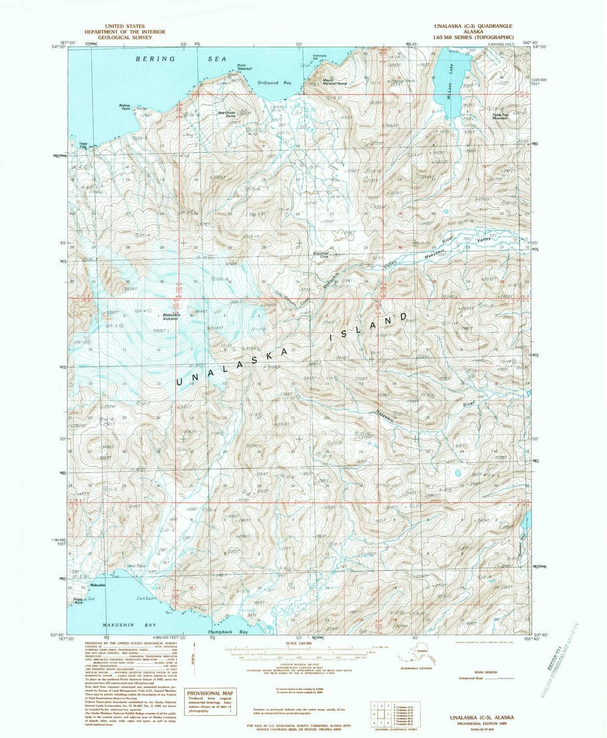 Amazon.com: YellowMaps Unalaska C 3 AK topo map, 1:63360 Scale, 15 X 15 ...