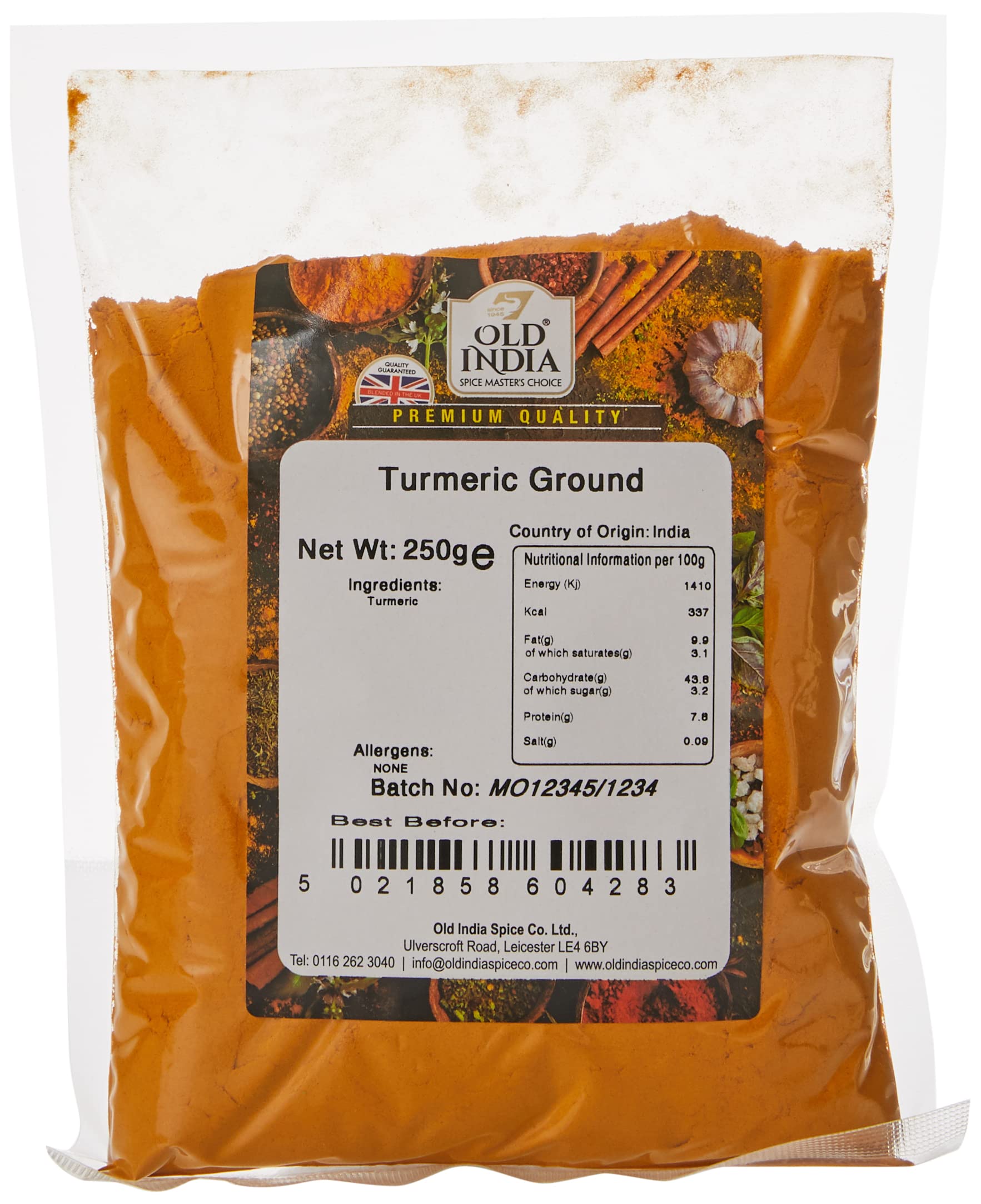 Old India Turmeric Ground 250g : Amazon.co.uk: Grocery