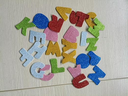 Amazon.com: 130 Pcs Glitter Foam Letters Stickers Self Adhesive Letters ...