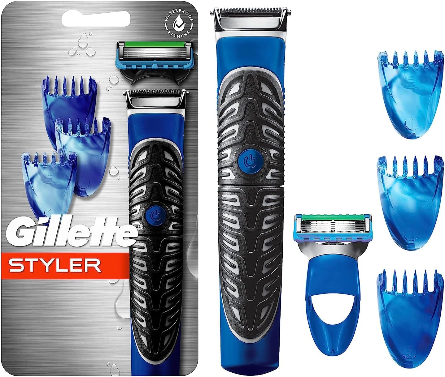 Amazon.com: Gillette Styler, 1 Beard Trimmer for Men with 1 ProGlide ...