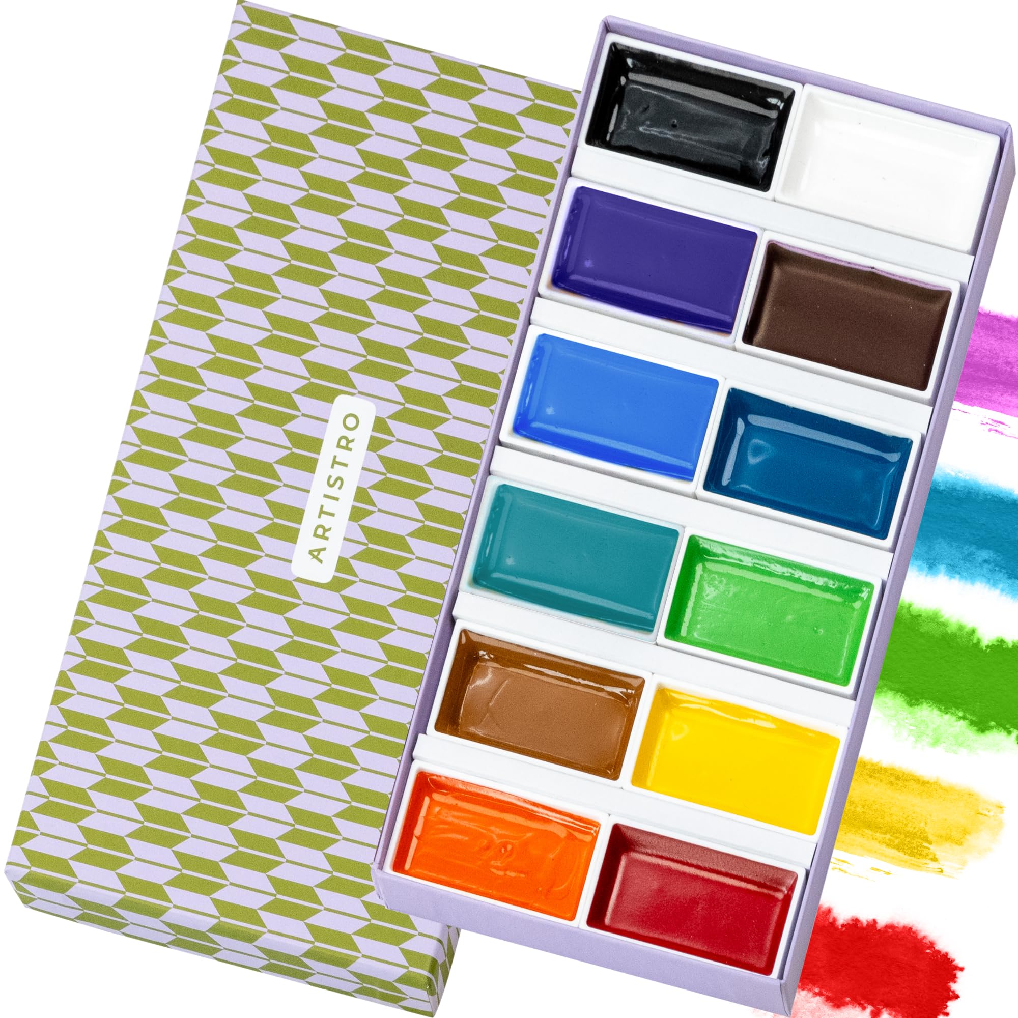 Amazon.com: ARTISTRO Watercolor Paint Set - 12 Pigment-Rich Colors, XL ...