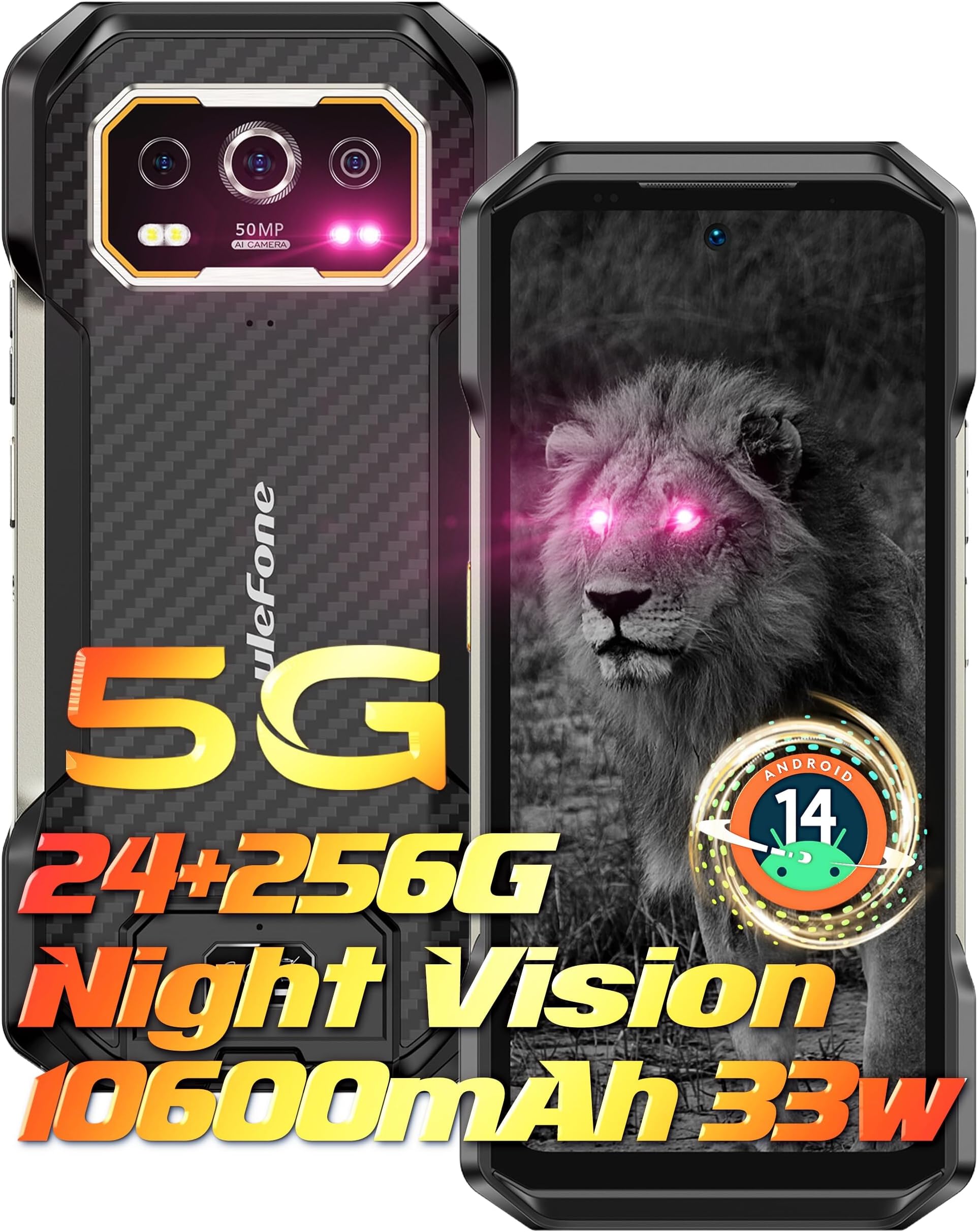 Amazon.com: Ulefone Armor 27 Pro 5G Rugged Phone, 64MP+50MP+50MP Triple ...