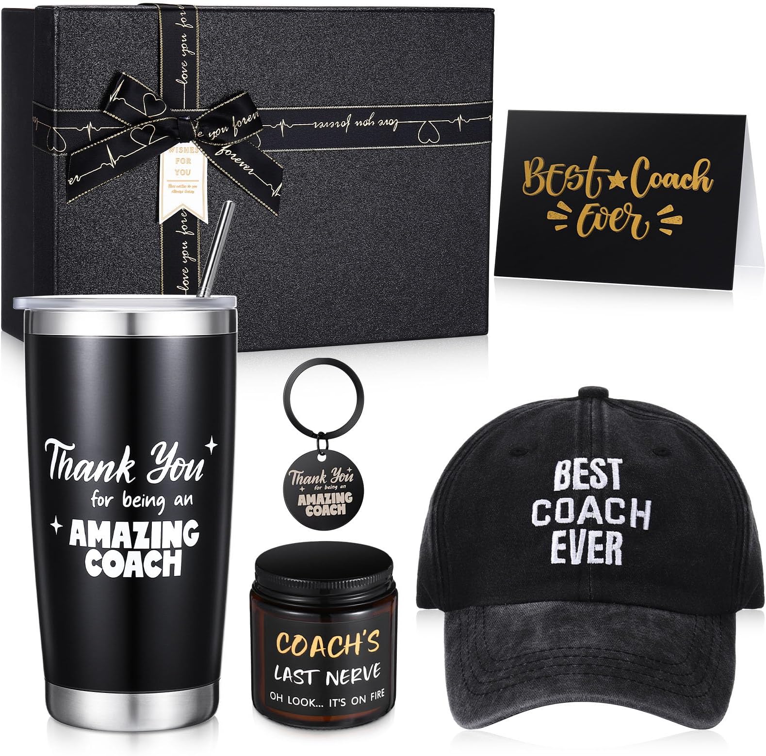 Amazon.com | Hoemwarm 6Pcs Thank You Coach Gifts, 20oz Stainless Steel ...