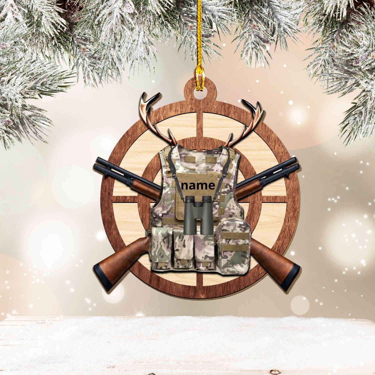 Amazon.com: Personalized Hunting Ornament 2025, Christmas Tree Decor ...