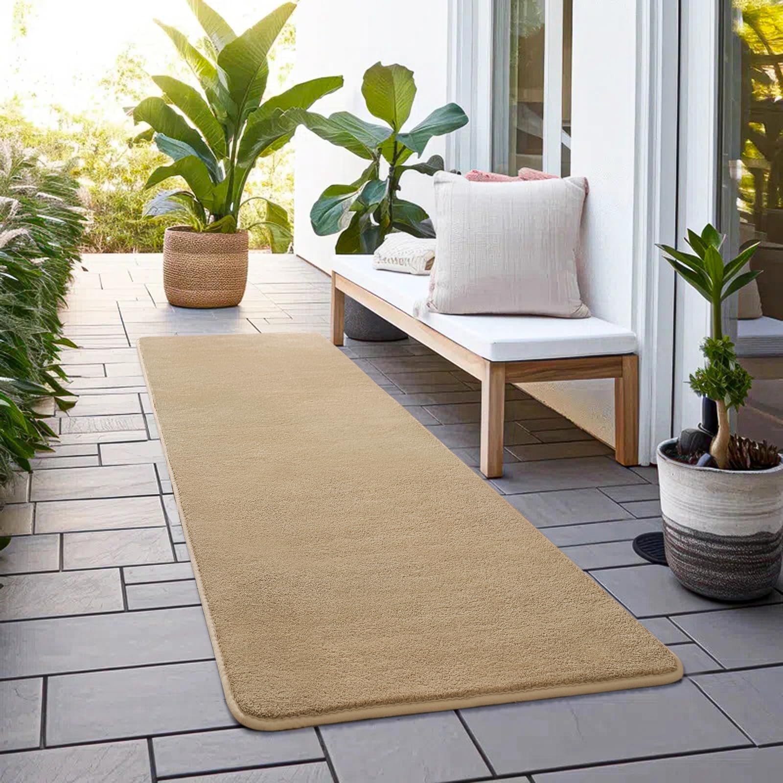 Amazon.com: HOMORE 2x4 Runner Rug, Beige Rugs for Bedroom Living Room ...