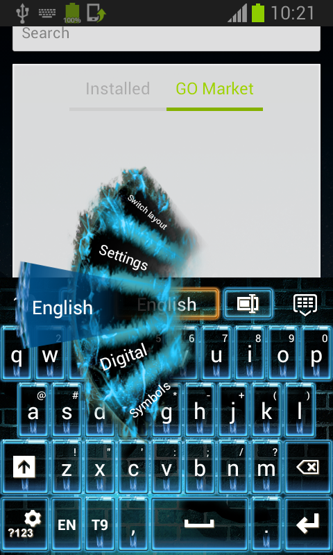 Blue Neon Flame Keyboard - App on Amazon Appstore
