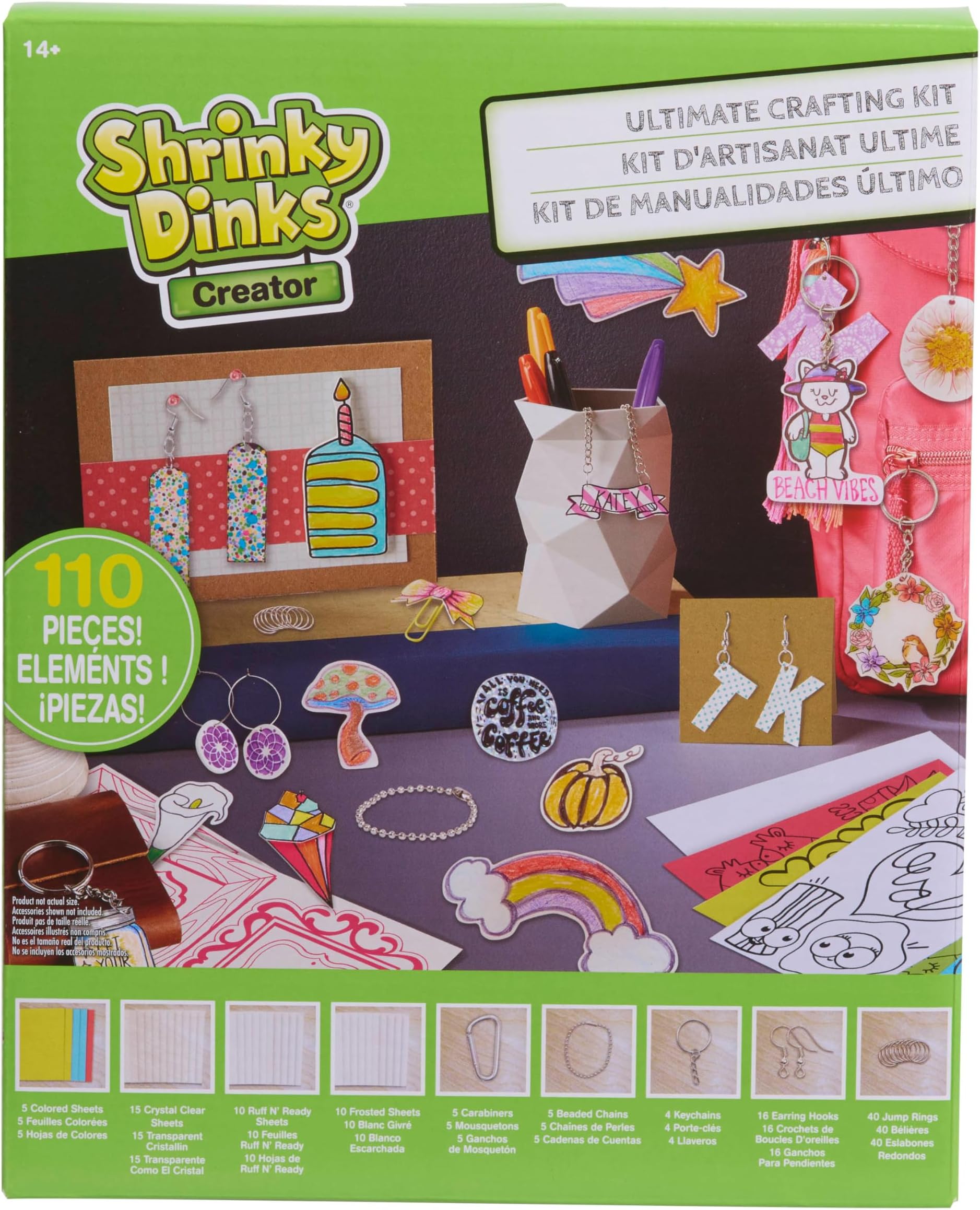 Amazon.com: Hysagtek 158 Pcs Shrinky Sheets Kits, Including 17 Pcs ...