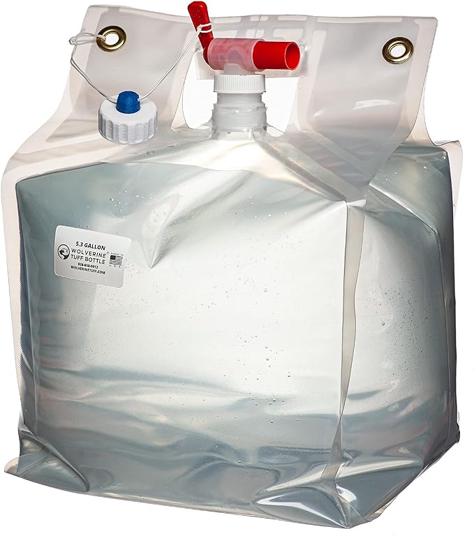 Amazon.com: Wolverine Tuff Bottle 5 Gallon/20 Liter Collapsible Water ...