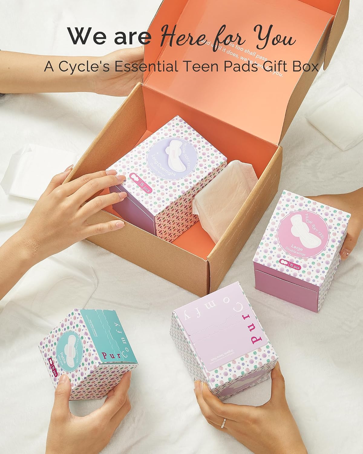 Kit de Menstruação para Adolescentes PurComfy: Conjunto Completo de 63 ...