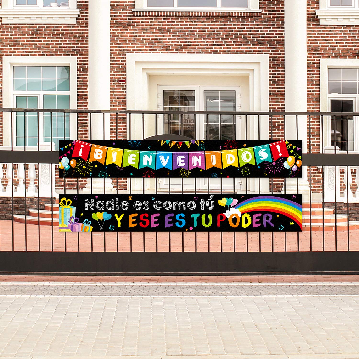 2 Pieces Bienvenidos Sign Spanish Welcome Banner Spanish Banner ...