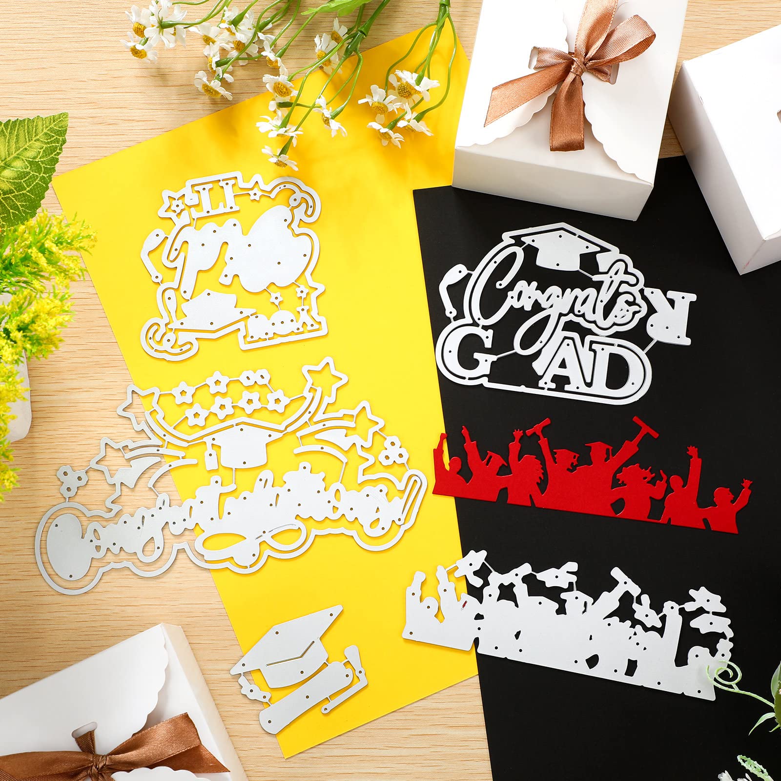 Snapklik.com : 5 Pcs Graduates 2025 Die Cuts For Card Making Metal ...