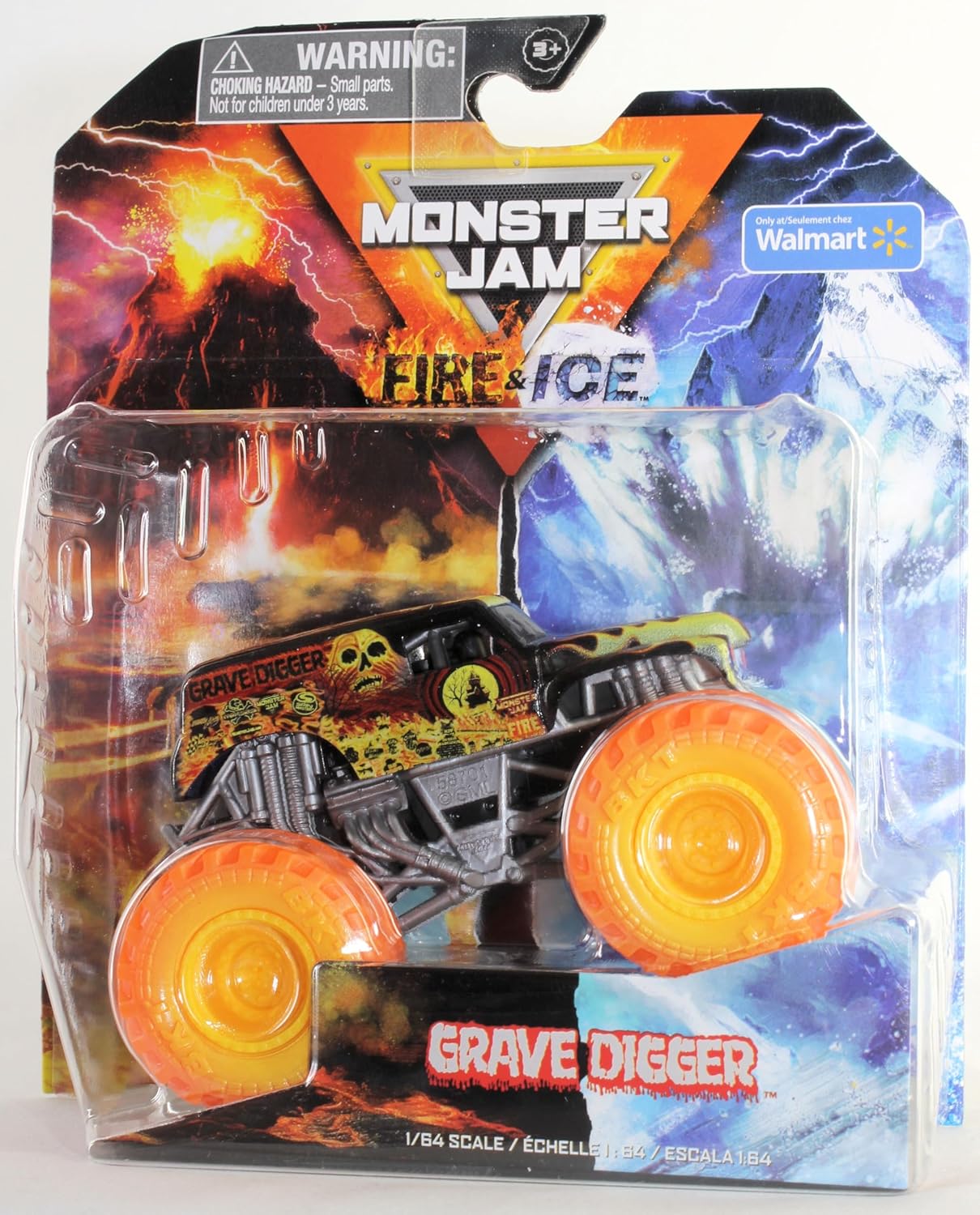 Amazon.com: Monster Jam Grave Digger Fire & Ice Diecast Truck, Store ...