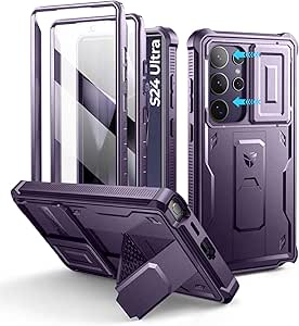 Amazon.com: Dexnor for Samsung Galaxy S24 Ultra Case with Built-in Slide Camera Cover & Screen ...