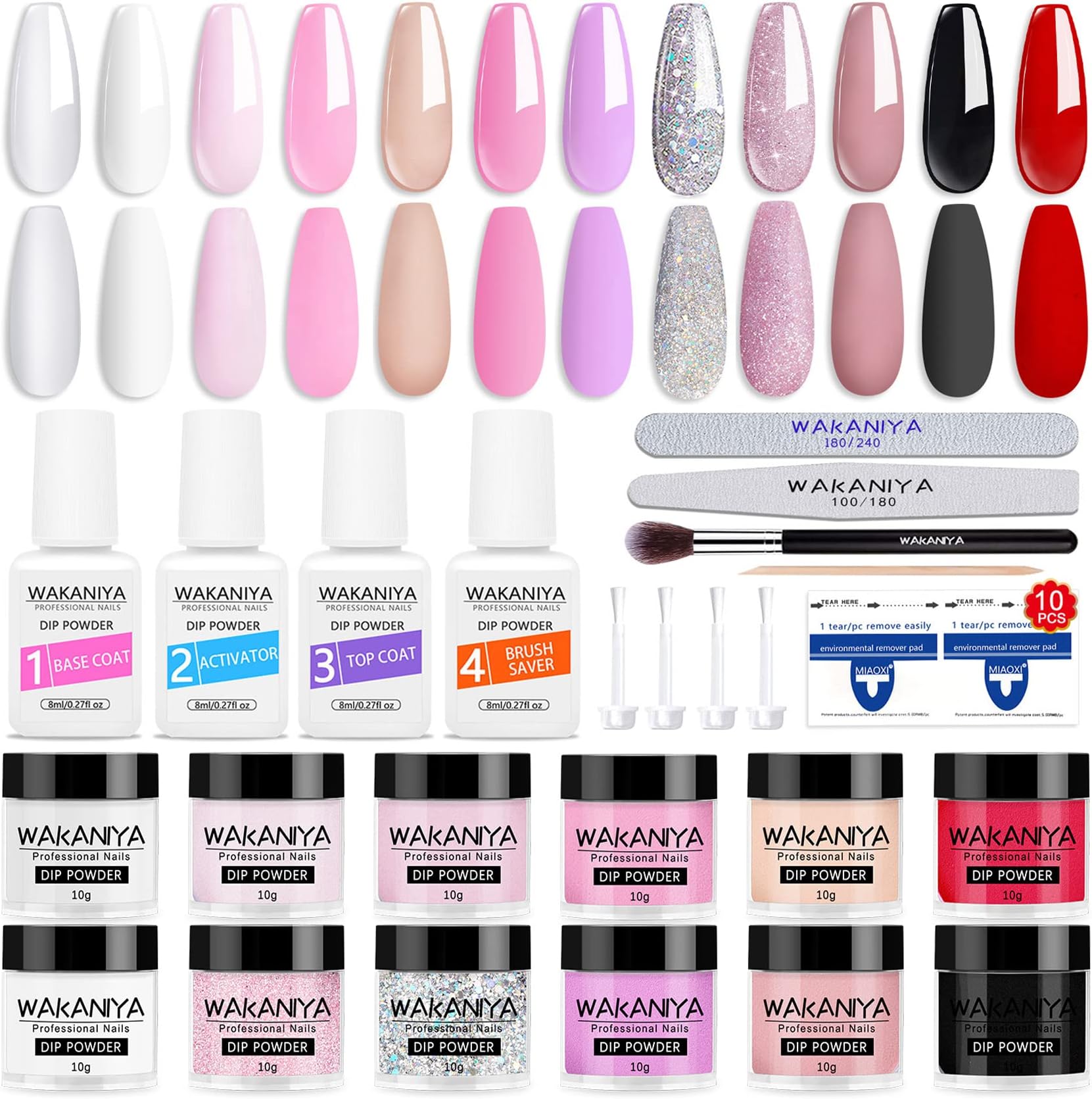 Dipping Powder Nails Set Starter Kit, Dip Nails System Recycling ...