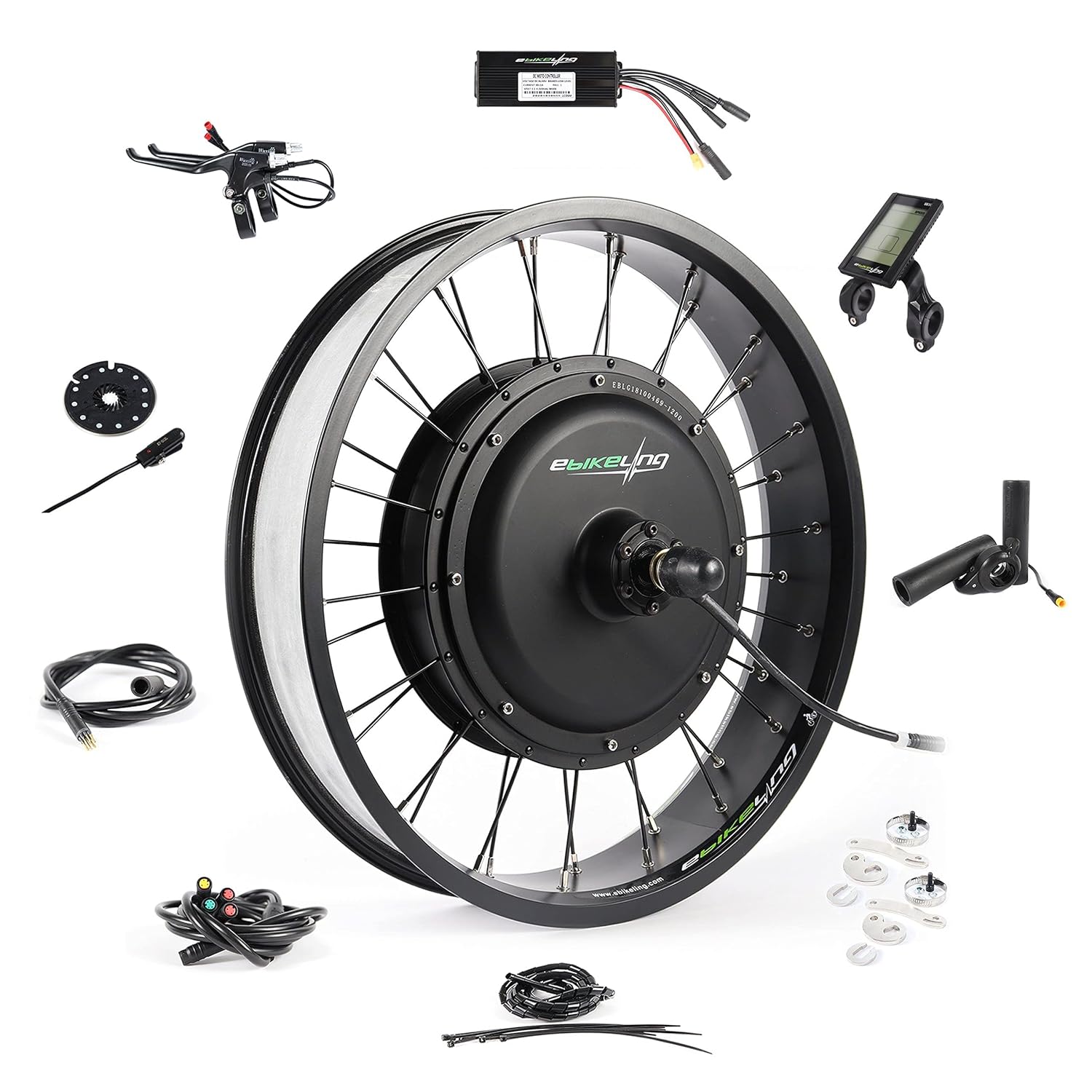 eBikeling Ebike Conversion Kit 48V 1200W, Front Wheel 20" Fat Electric ...