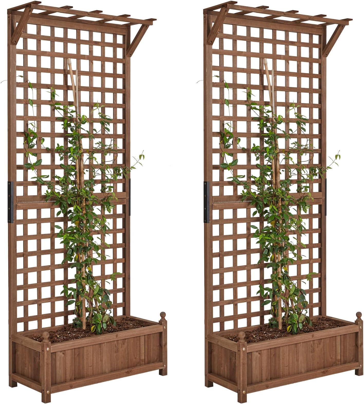 Amazon.com : Merluxy 72 Inch Height Raised Bed with Trellis 36 Inch ...