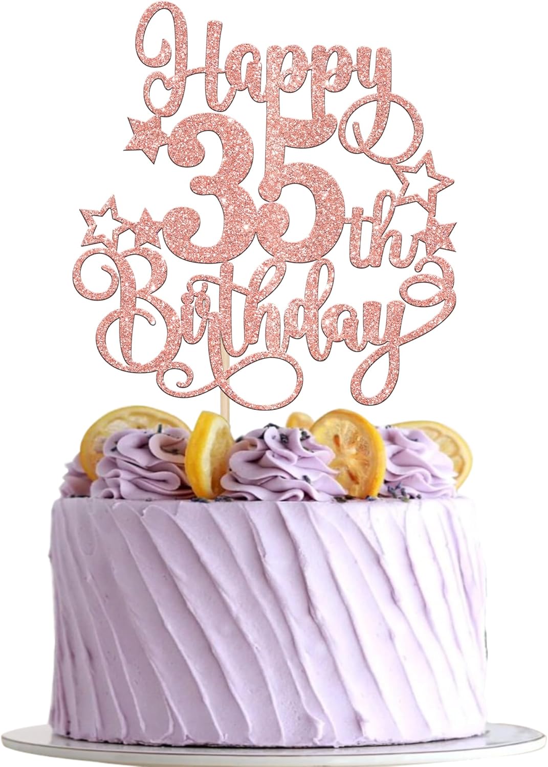 Amazon.com: 1 PCS Happy 35th Birthday Cake Topper Glitter Cheers to 35 ...