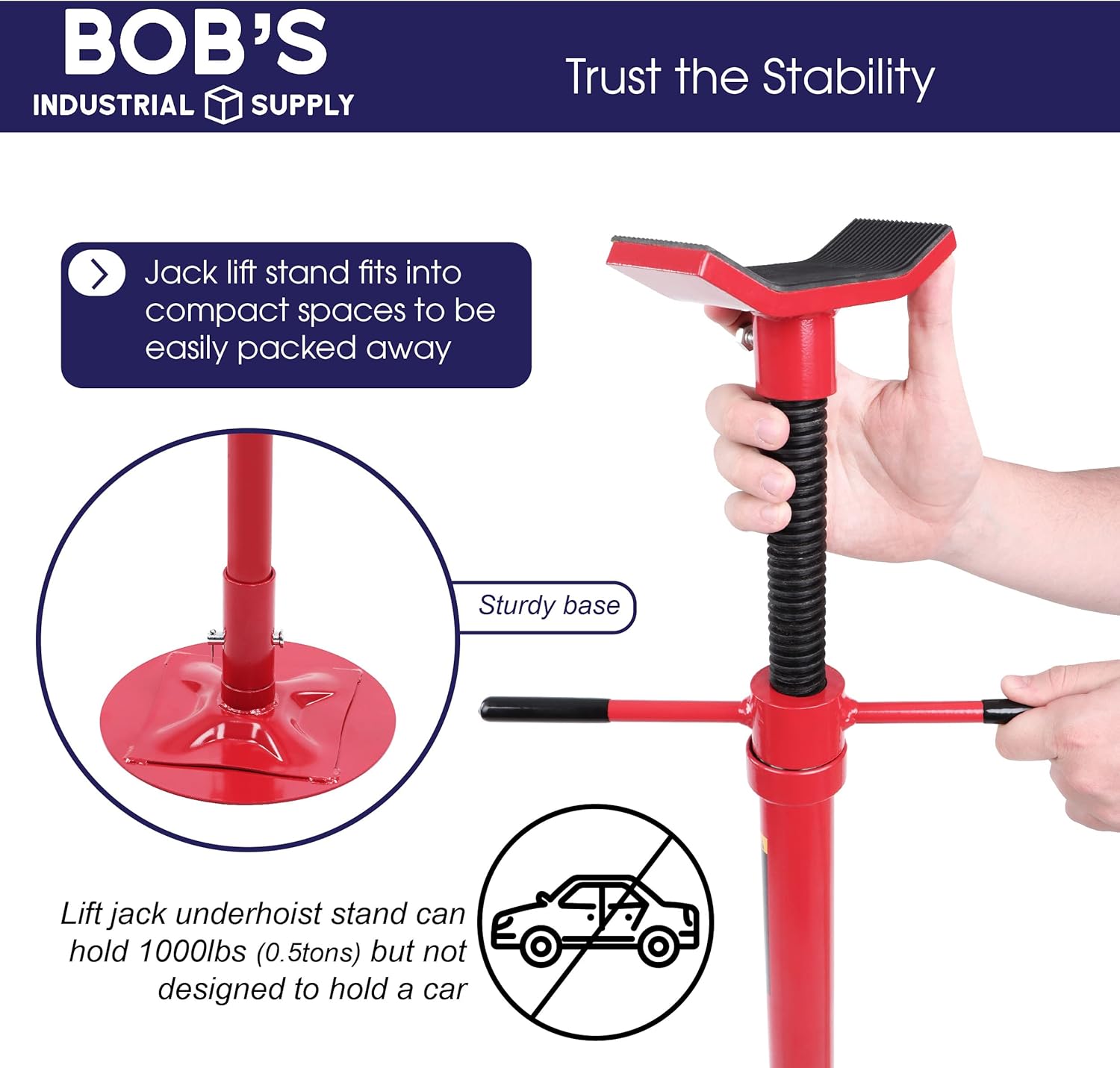 BISupply Acero debajo del alzamiento Jack Stand Car Lift – 1000lbs ...