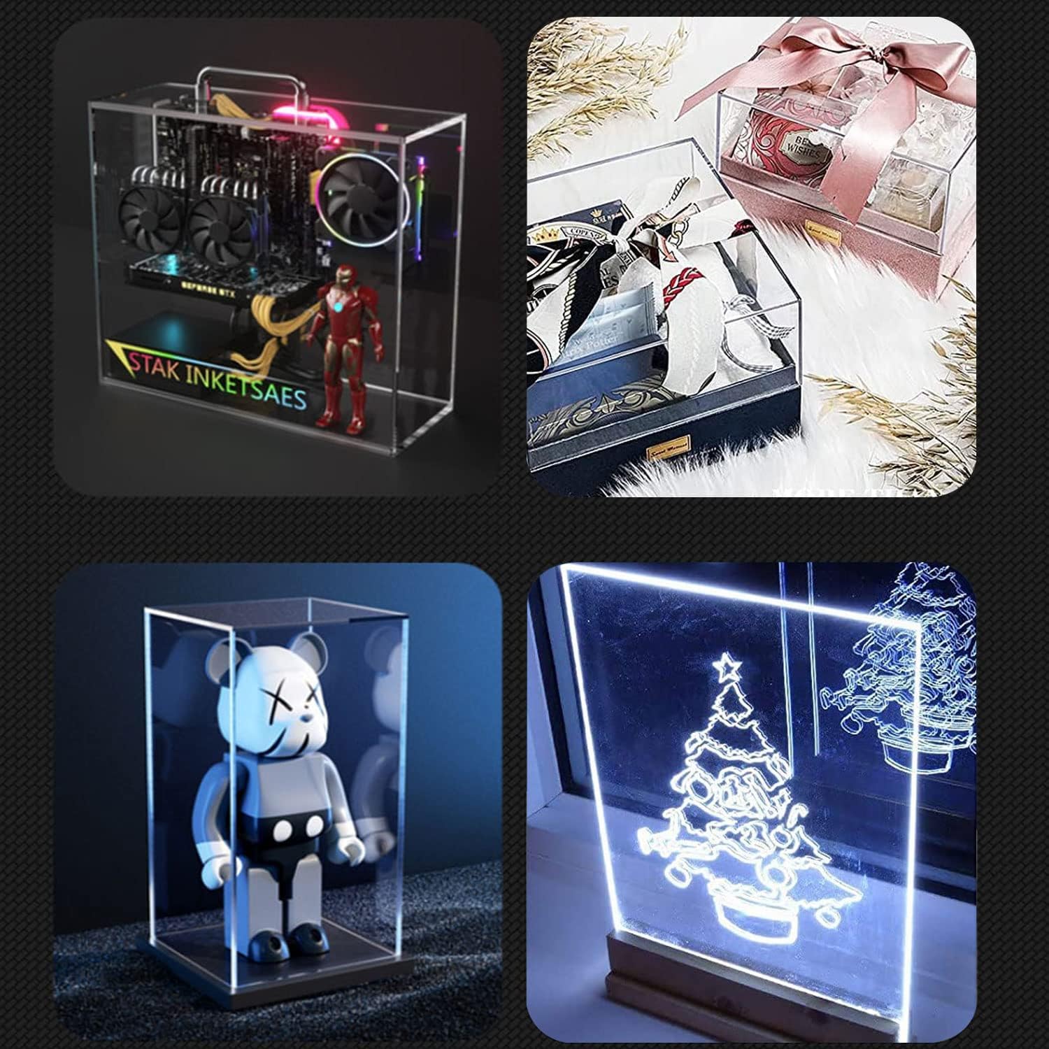 TSKDKIT A2 Clear Acrylic Sheet 4.5mm Large Acrylic Board A2 Plastic ...