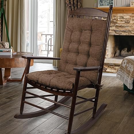 Amazon.com: ELFJOY Extra Large Rocking Chair Cushion Thick Linen Chair ...