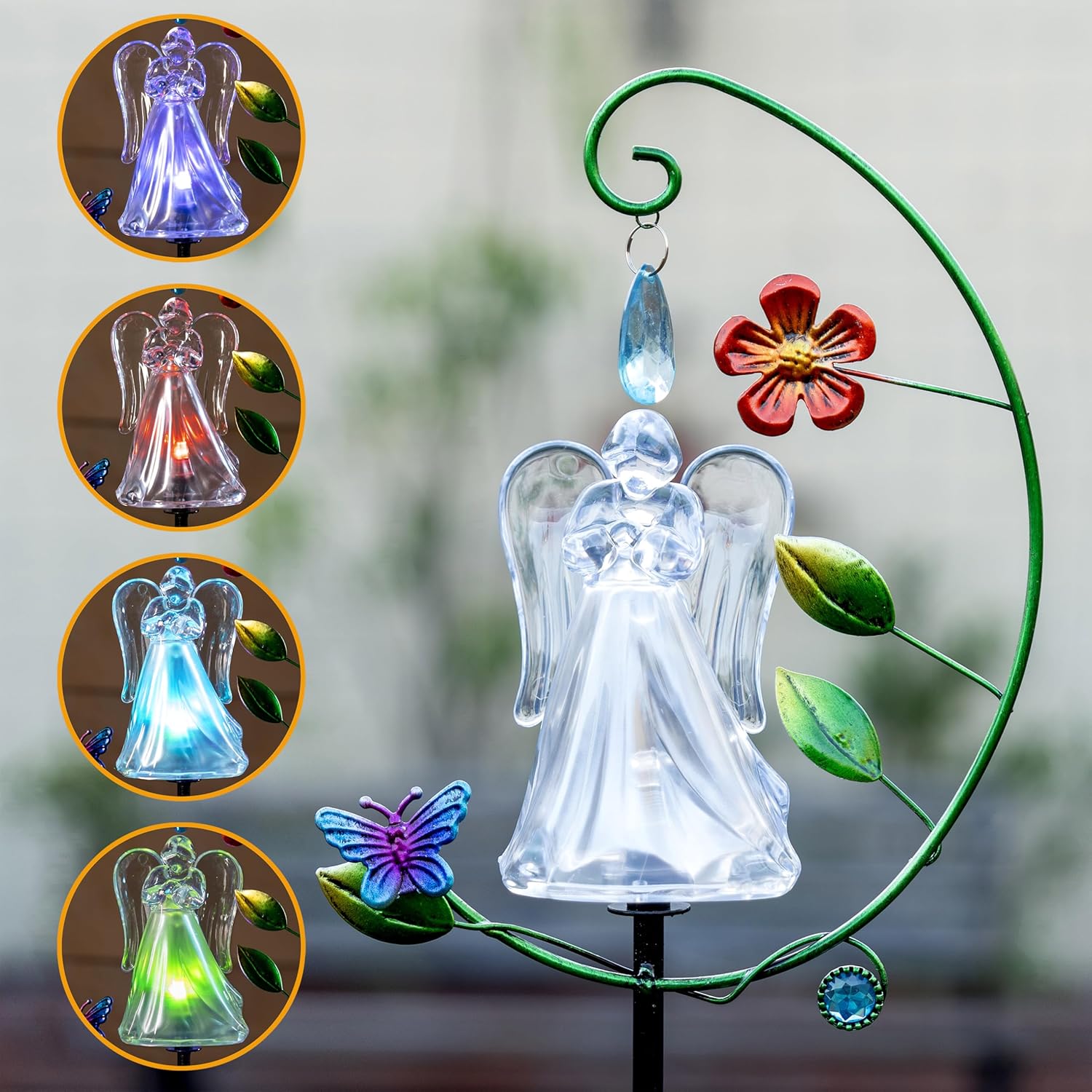 Angel Solar Lights Outdoor Garden Solar Angels Grave Decorations for ...