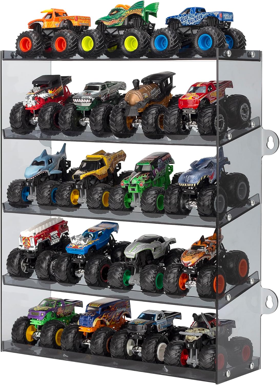Amazon.com: Assembly Monster Trucks Display Case Holding for 20 Monster ...
