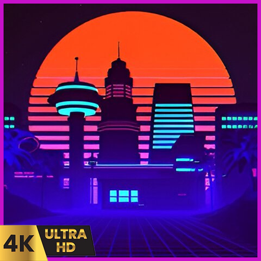 Neon City Lights - Futuristic Screensaver for TV:www.amazon.com ...