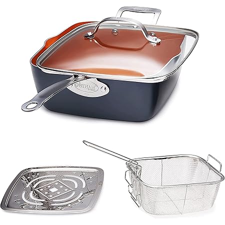 Amazon.com : King Kooker KK6 15-Quart Aluminum Rectangular Fry Pan and ...