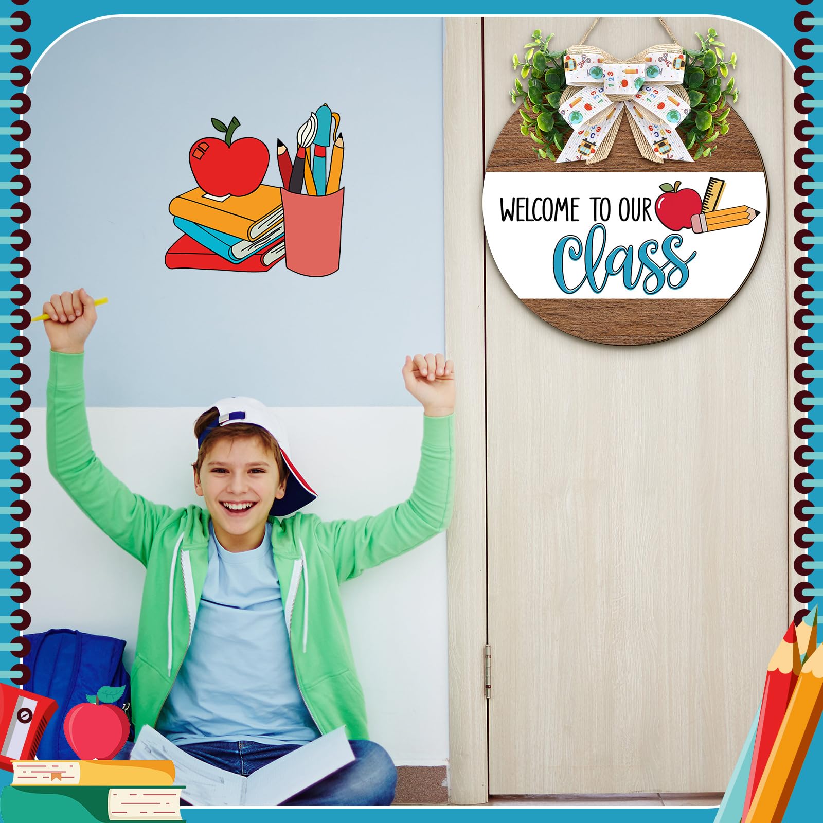 Teacher Bulletin Board Sign BIZIBAFF Welcome Back To School Door Sign ...