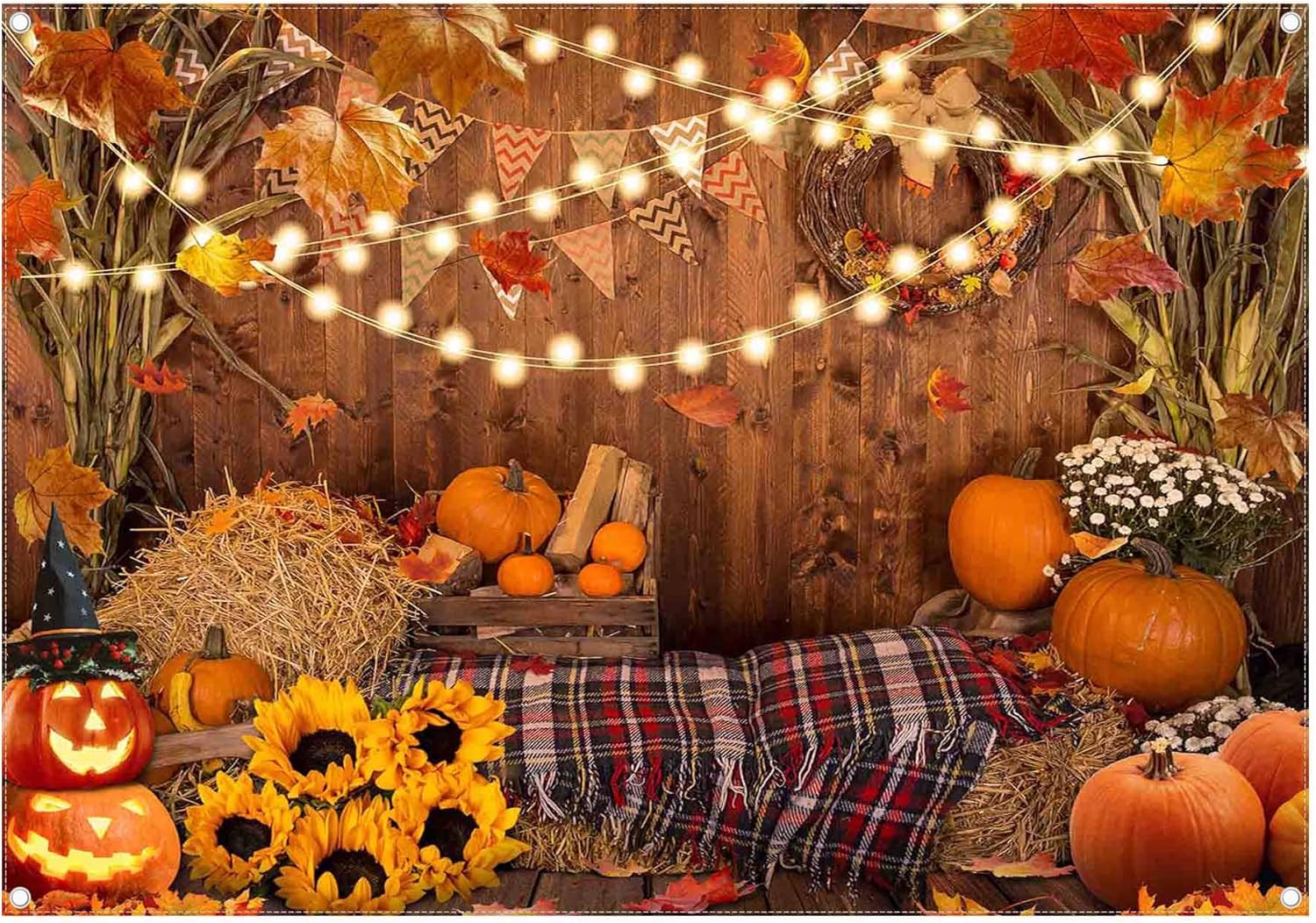 Amazon.com : Swepuck 7x5ft Fall Thanksgiving Photography Backdrop ...
